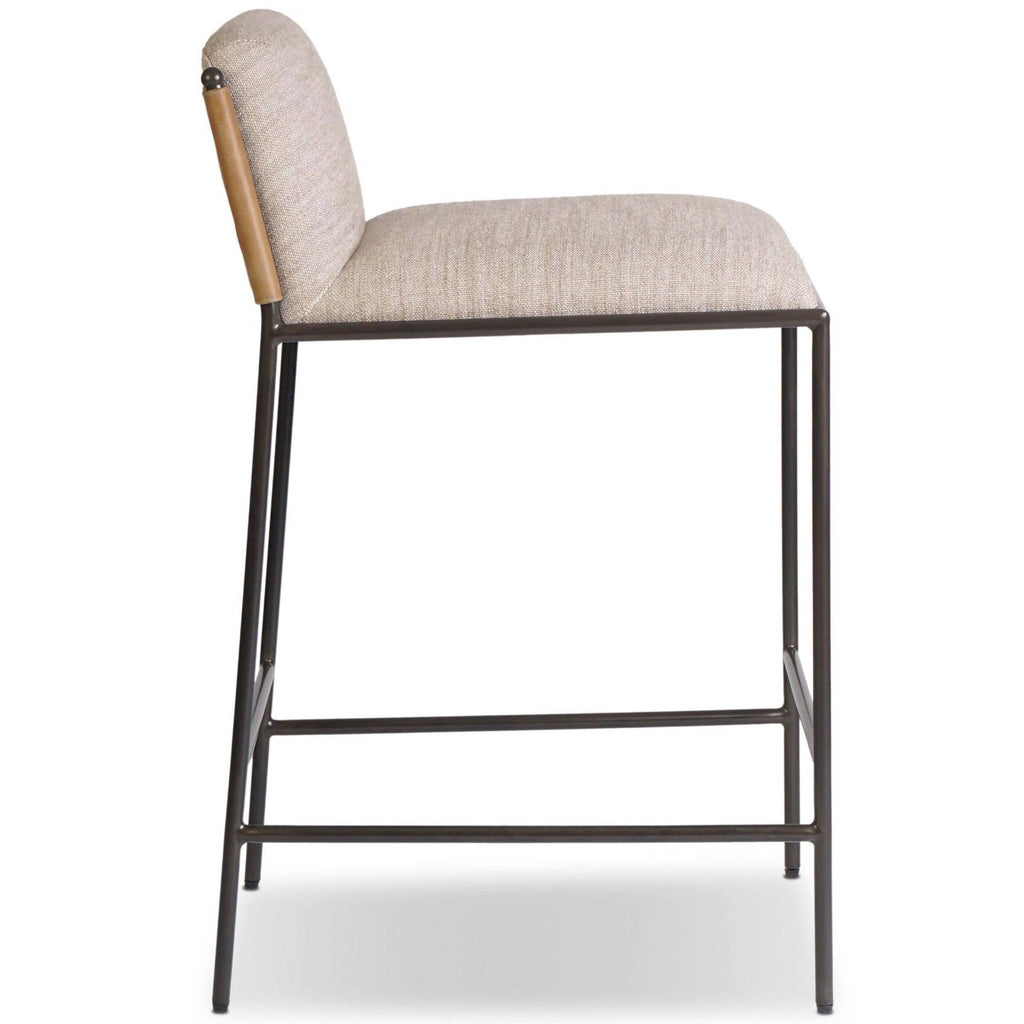 Elba Stool, Alcala Wheat by Four Hands – High Fashion Home