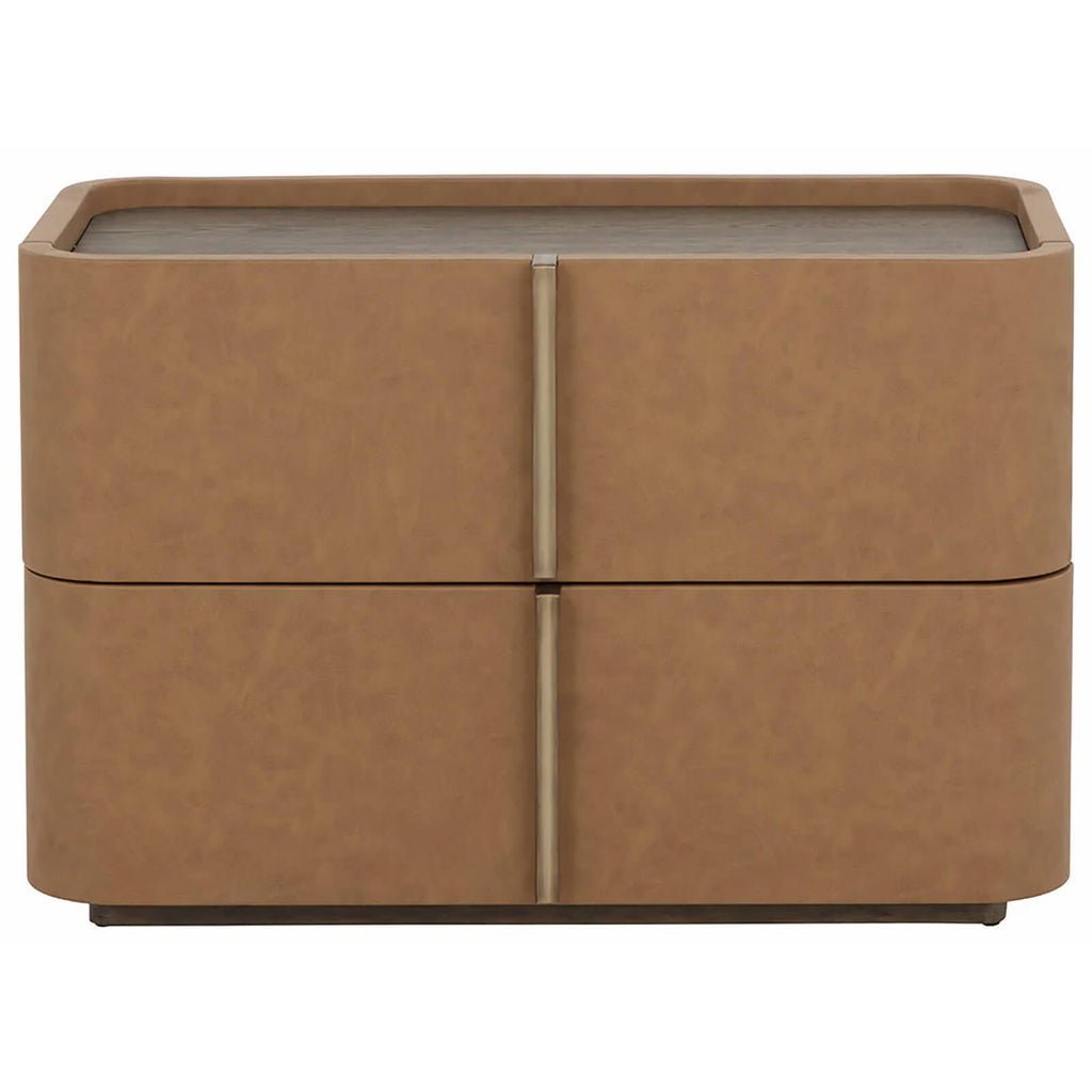 Jamille Large Nightstand, Miliken Cognac – High Fashion Home