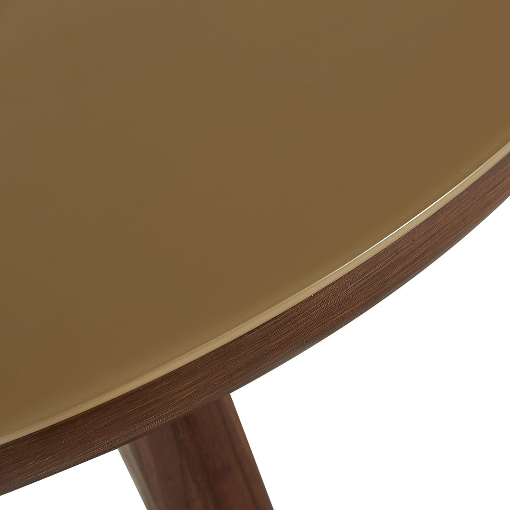 Oani Round Coffee Table, Walnut – High Fashion Home