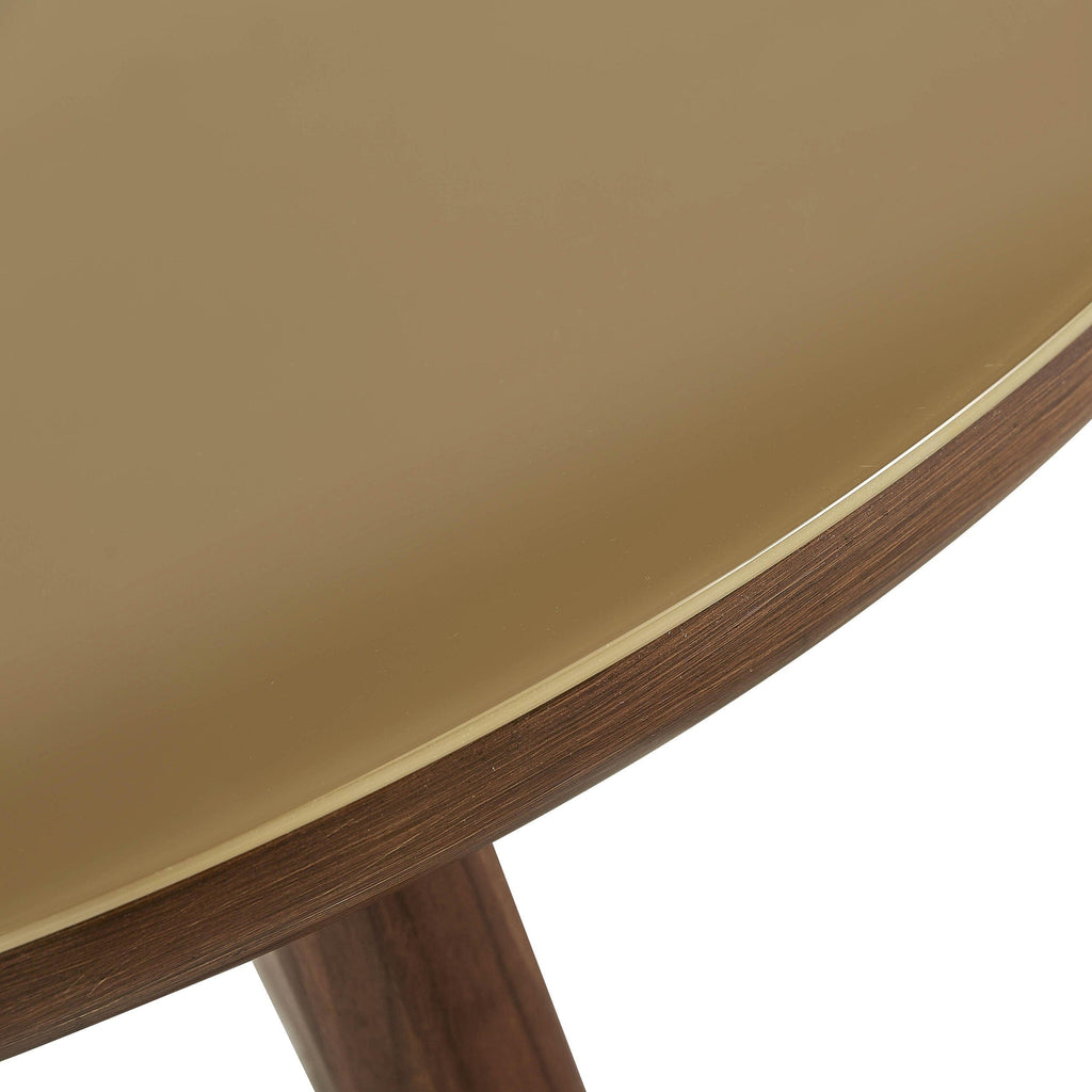 Oani Round Dining Table, Walnut – High Fashion Home