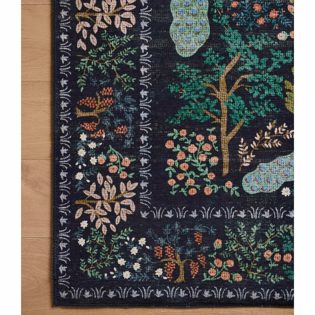 Rifle Paper Co. x Loloi Rug Canopy CNP-04, Black – High Fashion Home