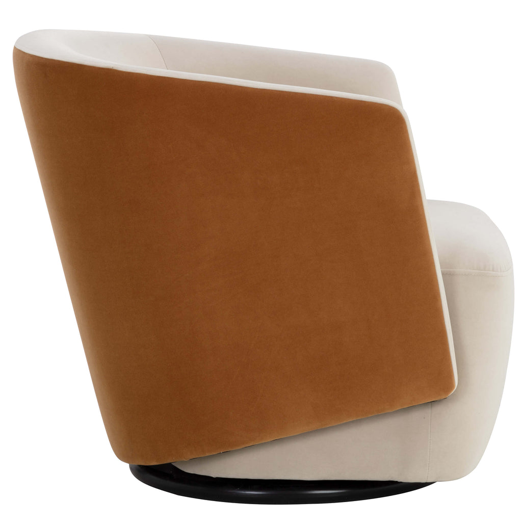 Sarina Swivel Chair, Meg Taupe – High Fashion Home