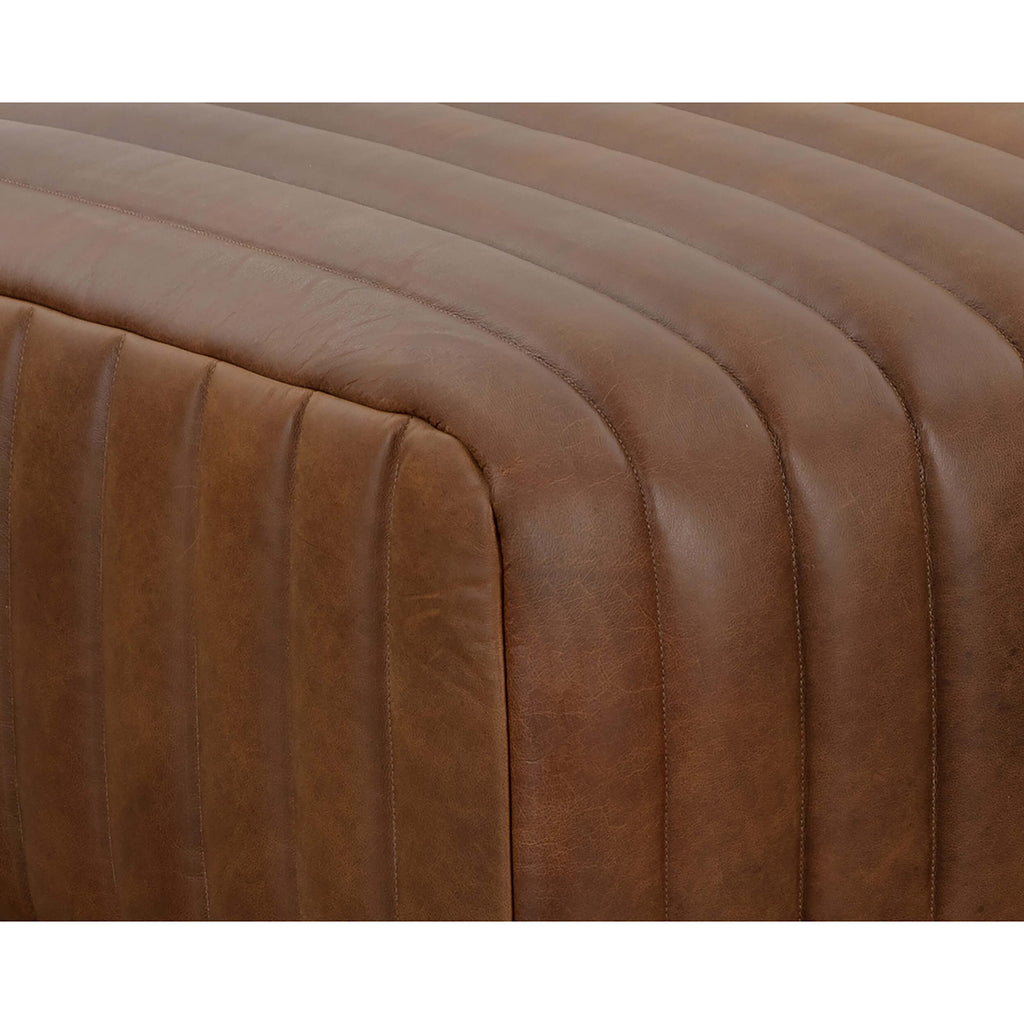 Lewin Leather Rectangular Ottoman, Lucia Tobacco – High Fashion Home