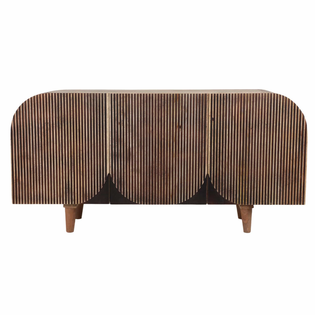 Curved Ridges Sideboard, Brown/Natural – High Fashion Home