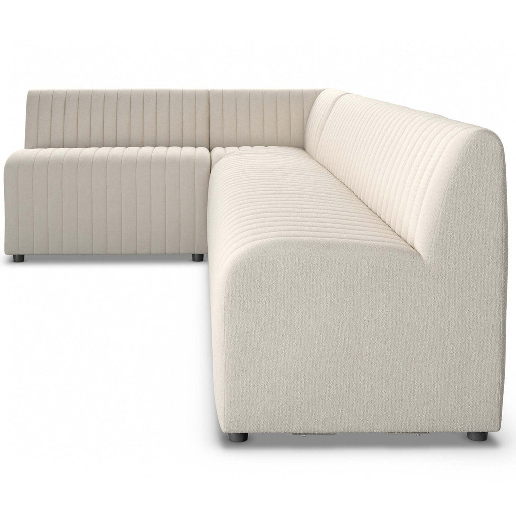 Augustine 110" Dining L-Shape Banquette, Capri Oatmeal by Four Hands ...