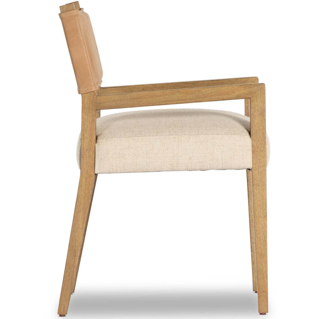 Ferris Dining Arm Chair, Winchester Beige by Four Hands – High Fashion Home