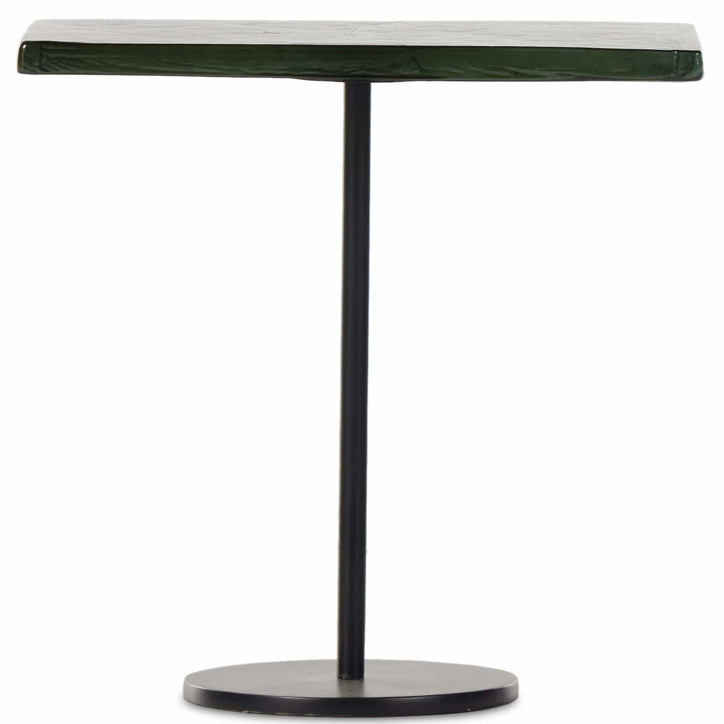 Zevon End Table, Moss Cast Glass – High Fashion Home