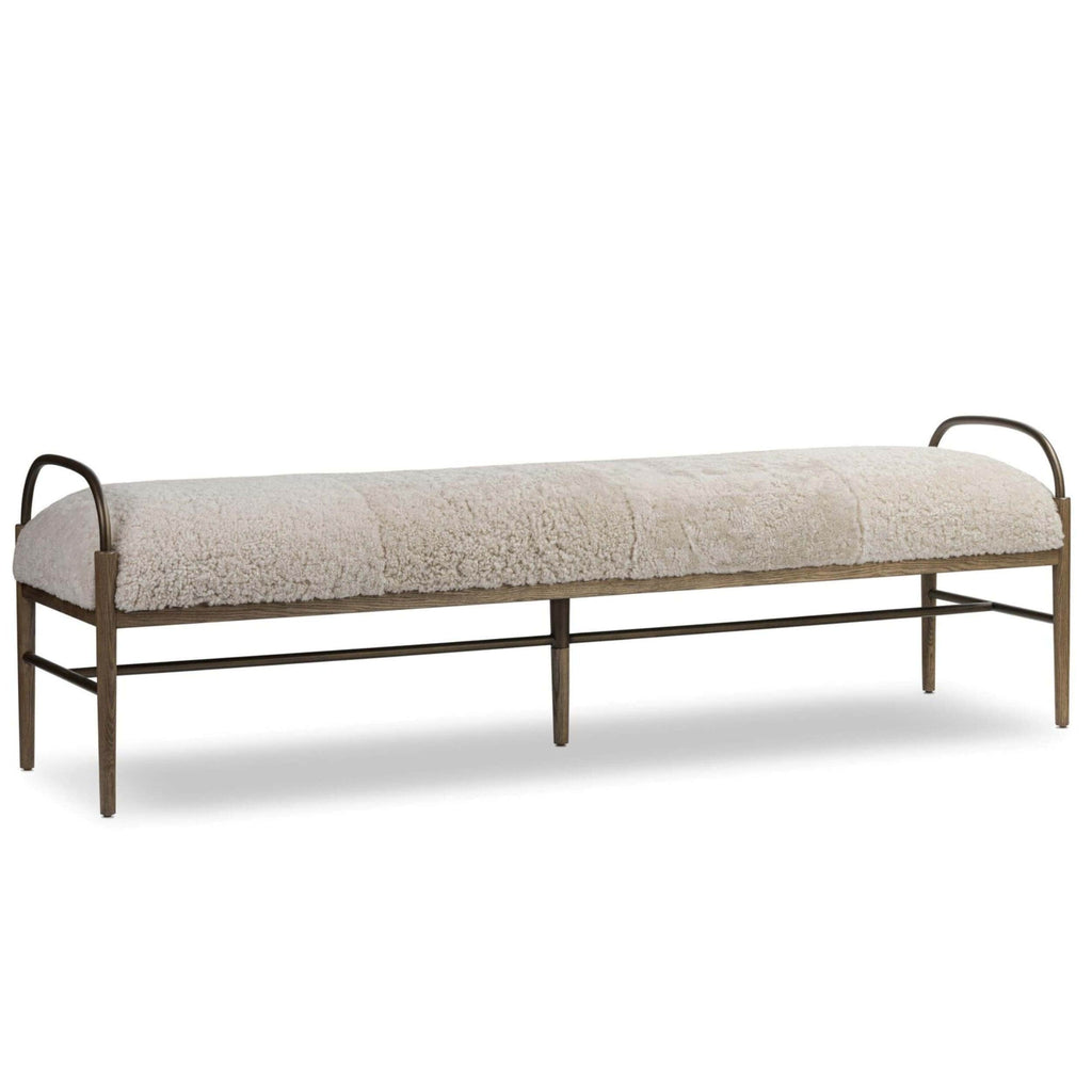 Demi Accent Bench, Beige by Amber Lewis x Four Hands – High Fashion Home