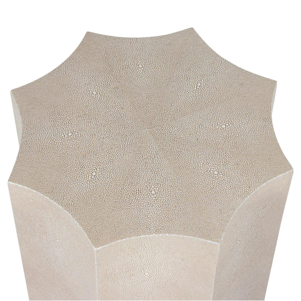 Marilyn Shagreen Side Table, Ivory – High Fashion Home