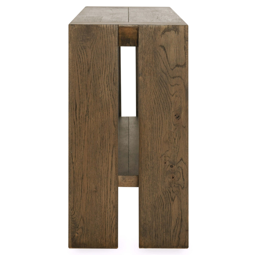 Troy Console Table, Aged Brown – High Fashion Home