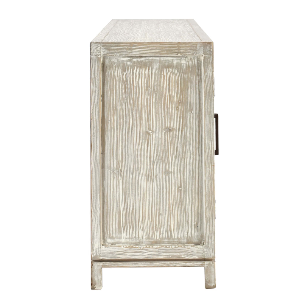 Arley 6 Door Cabinet, White Washed – High Fashion Home