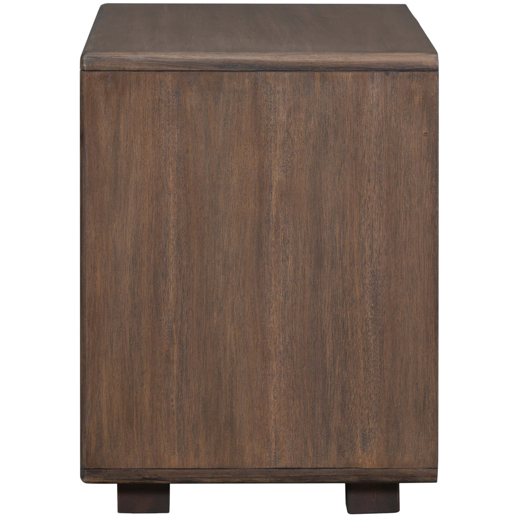 Cameron 3 Drawer Nightstand, Modern Mocha – High Fashion Home