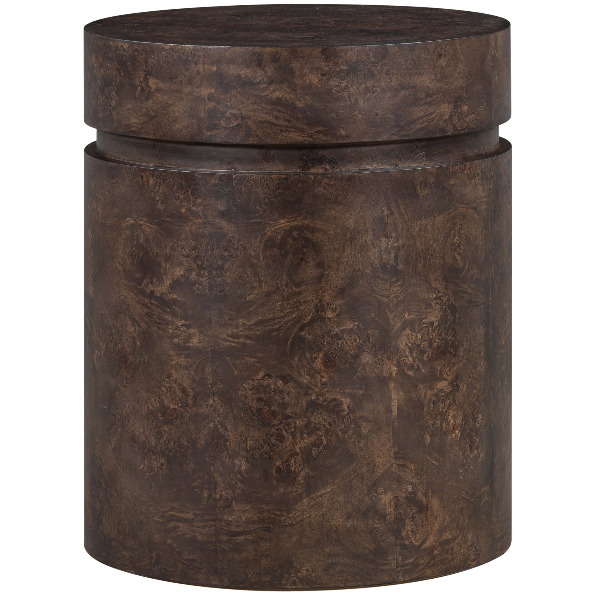 Jax End Table, Chocolate Burl – High Fashion Home