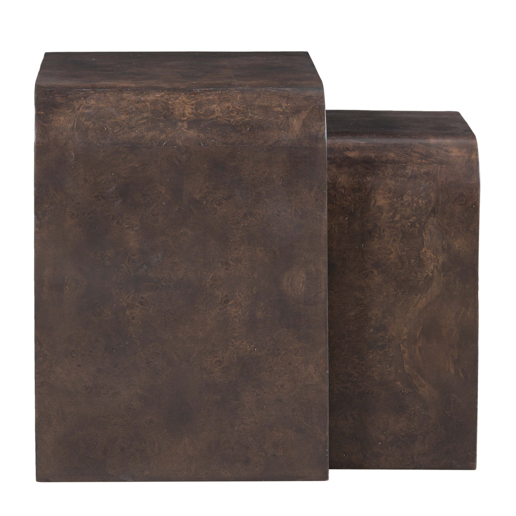 Brea Nesting Tables, Chocolate Burl – High Fashion Home