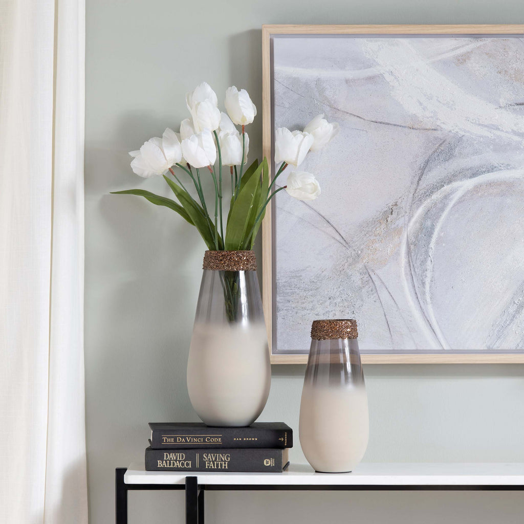 Akoya Pearl Vases, Cream, Set of 2 – High Fashion Home