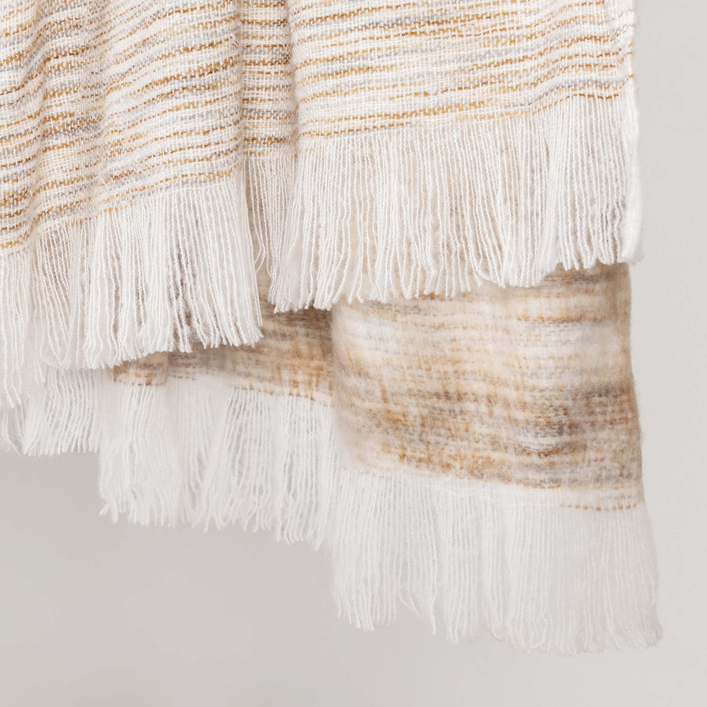 Albedo Throw, Ivory/Rust – High Fashion Home