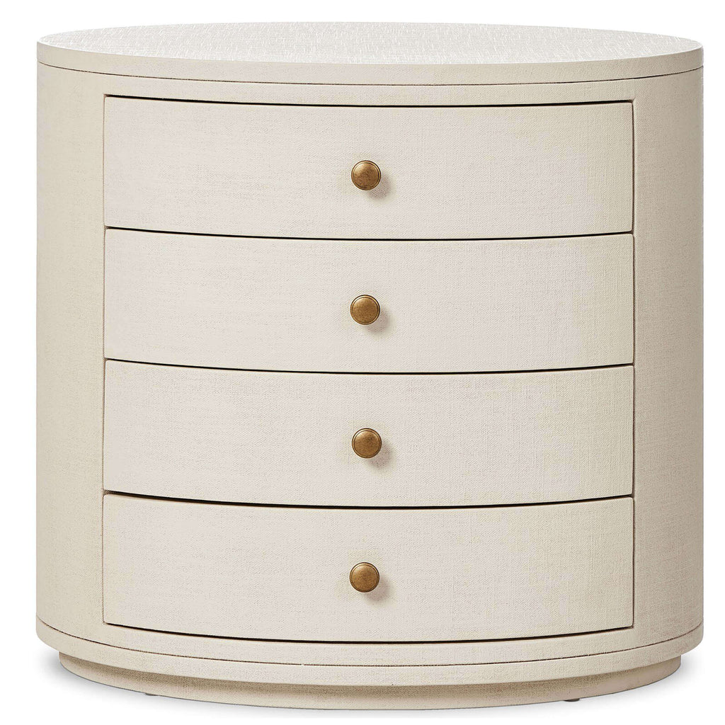 Amelia Oval Nightstand, Ivory by Four Hands – High Fashion Home