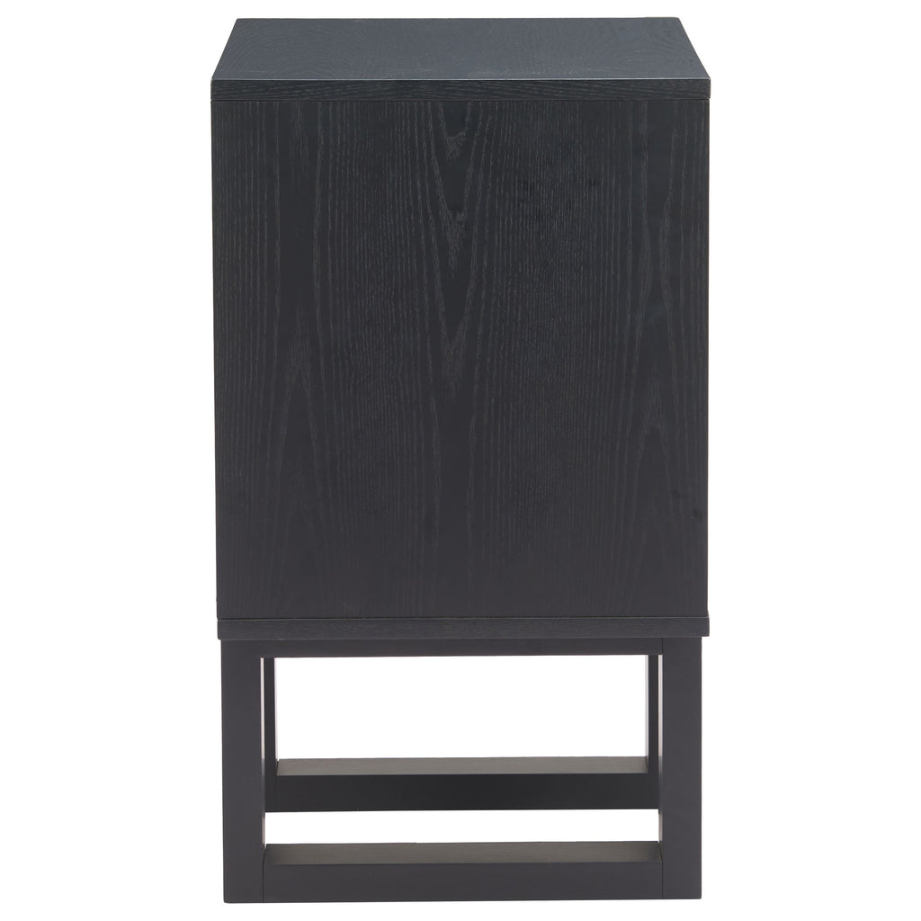 Aremi Nightstand, Brown/Black – High Fashion Home
