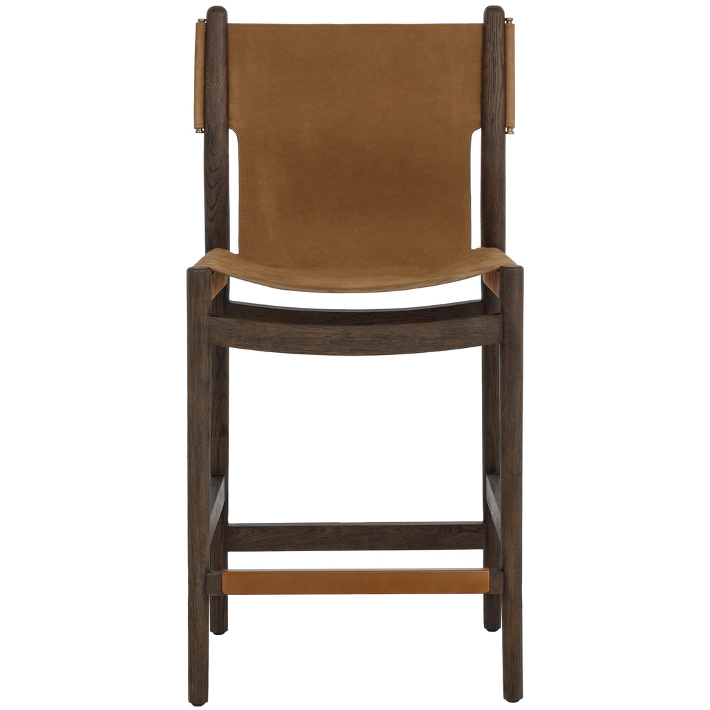 Argus Leather Bar & Counter Stool, Nubuck Caramel – High Fashion Home