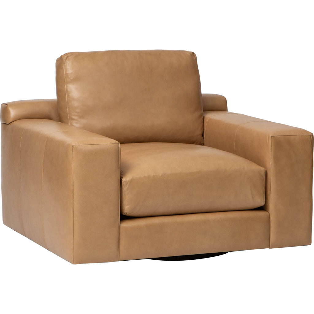 Axel Leather Swivel Chair, Landry Fawn – High Fashion Home