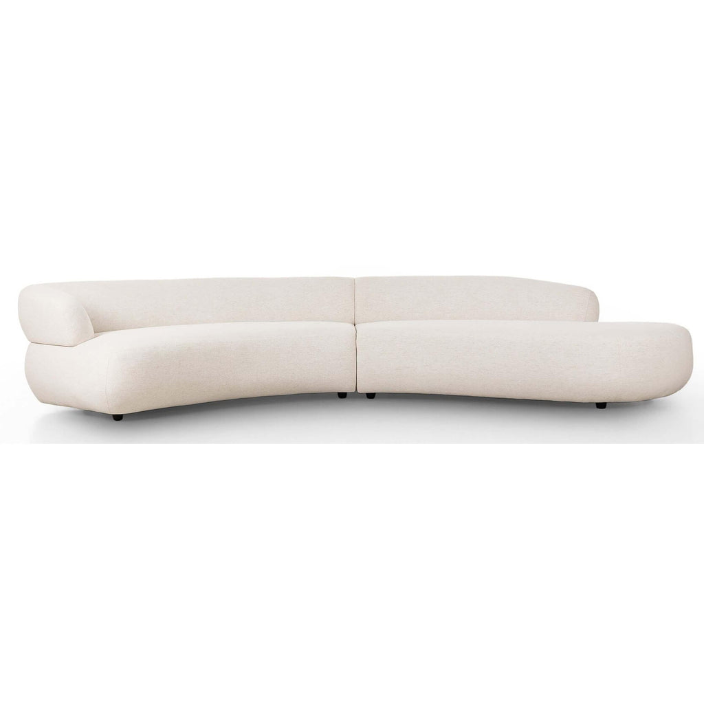 Belen 2-Piece Chaise Sectional, Nomad Snow by Four Hands – High Fashion ...