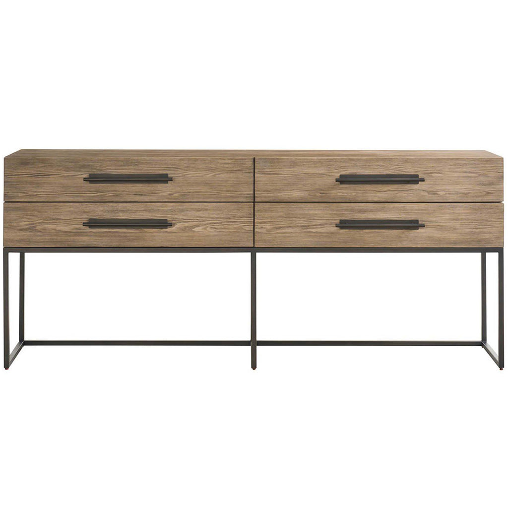 Boulder 4 Drawer Console, Warm Natural – High Fashion Home
