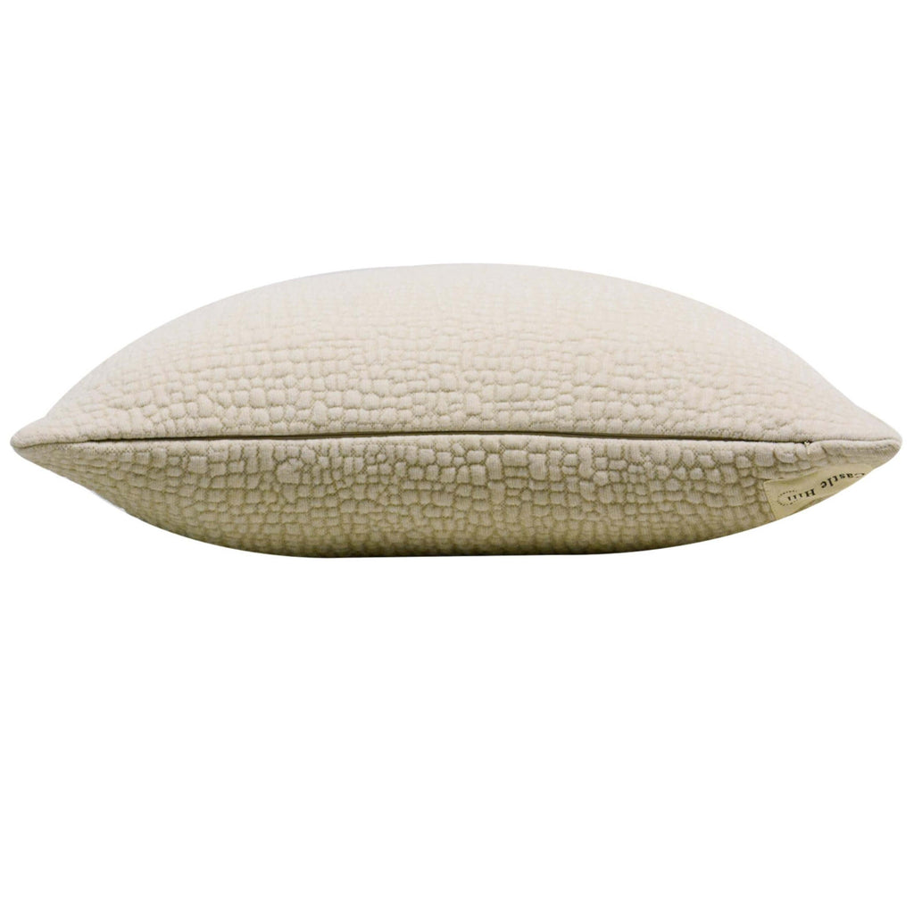 Castle Hill Tivoli Pebble Lumbar Pillow, Beige – High Fashion Home