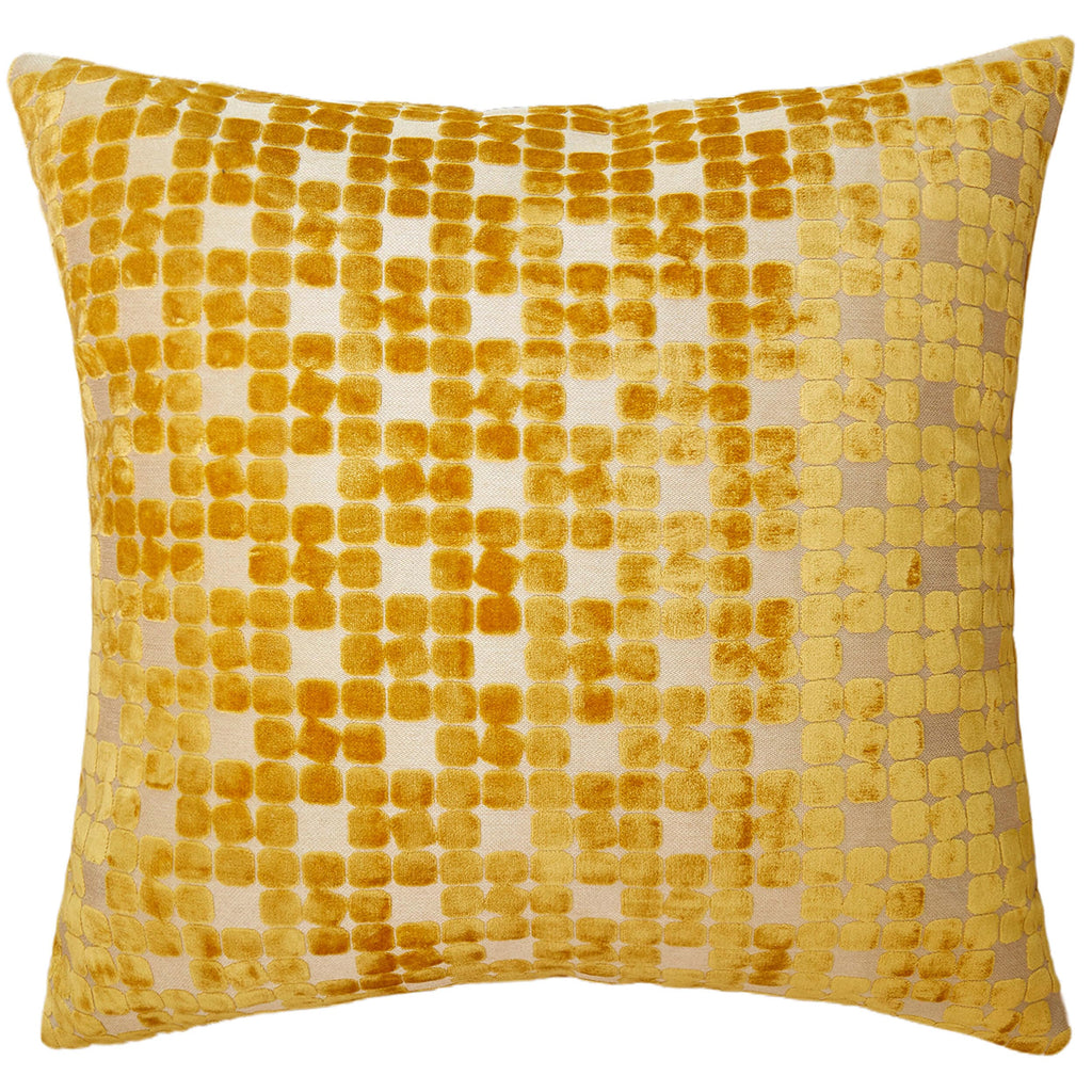 Yellow Checkered Pillow – High Fashion Home