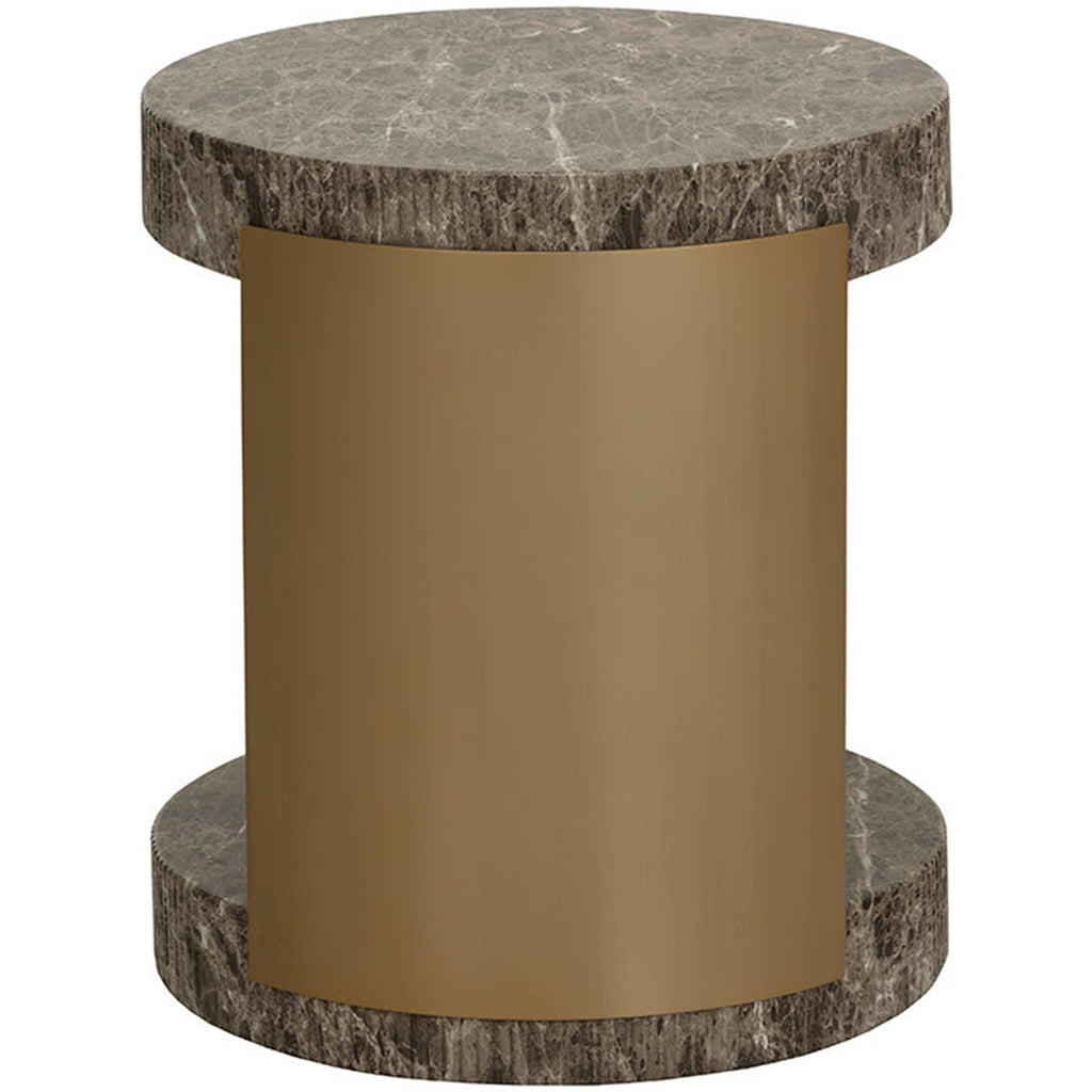 Cavette End Table, Marble-Look Dark Emperador – High Fashion Home