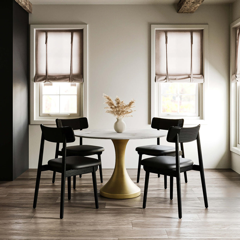 Converse Leather Dining Chair, Charcoal, Set of 2 – High Fashion Home