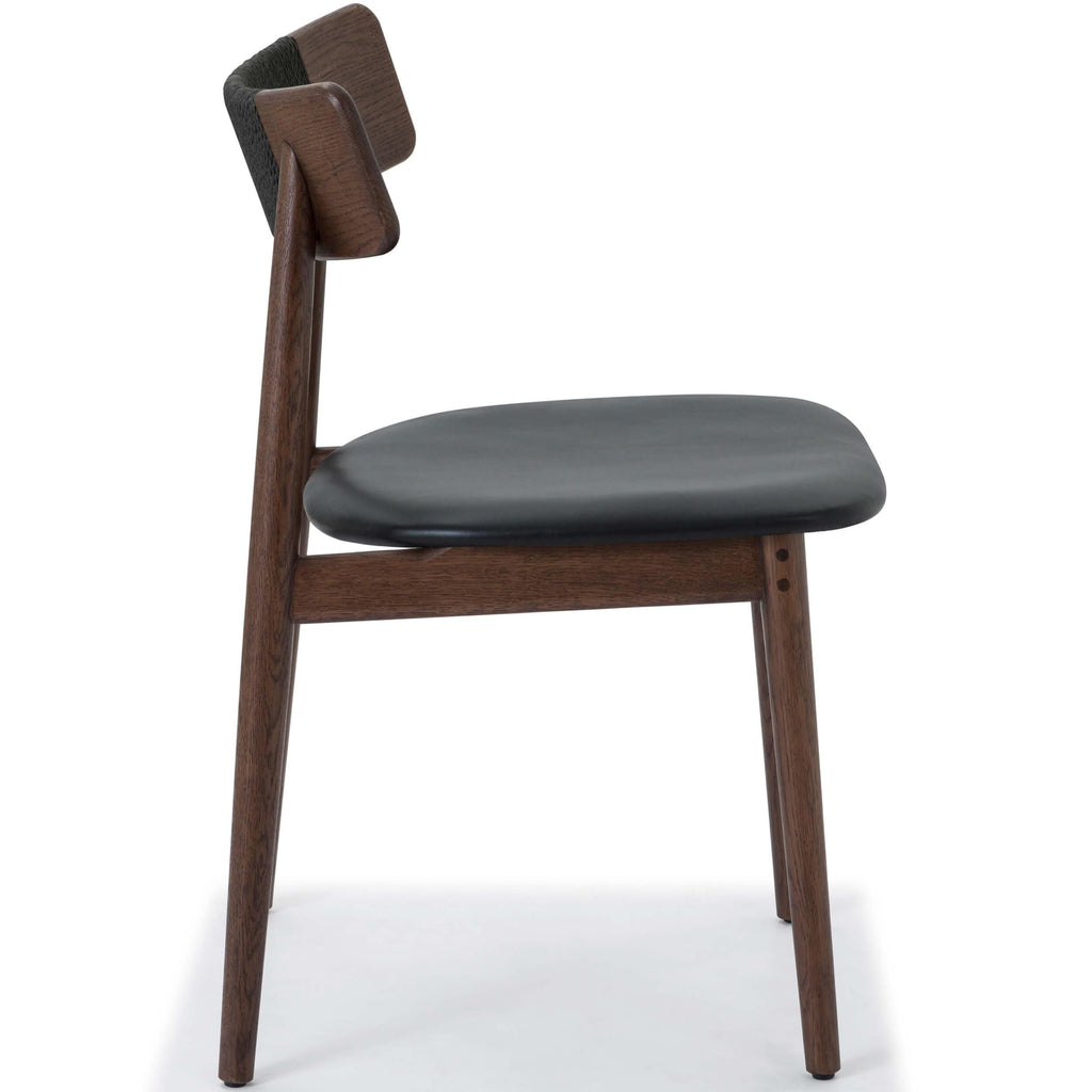 Converse Leather Dining Chair, Mud Brown, Set of 2 – High Fashion Home