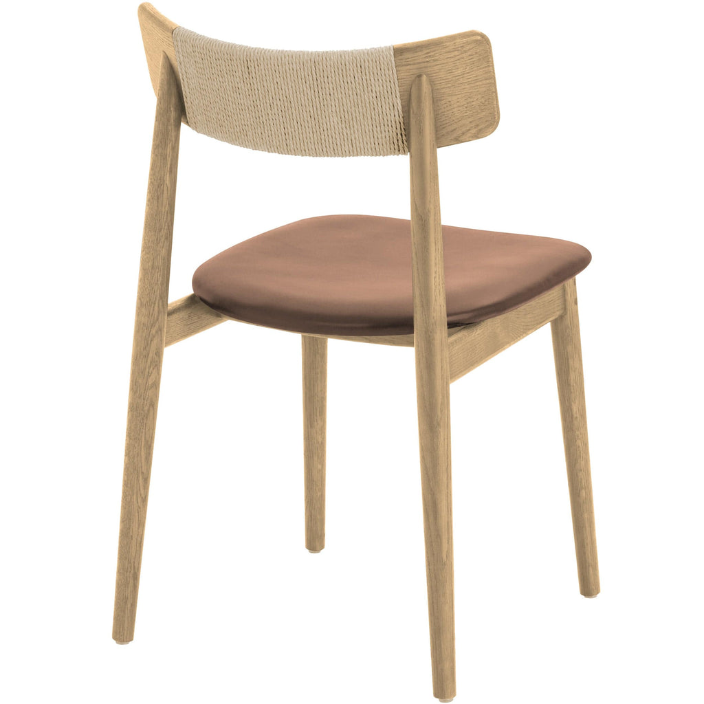 Converse Leather Dining Chair, Natural, Set of 2 – High Fashion Home