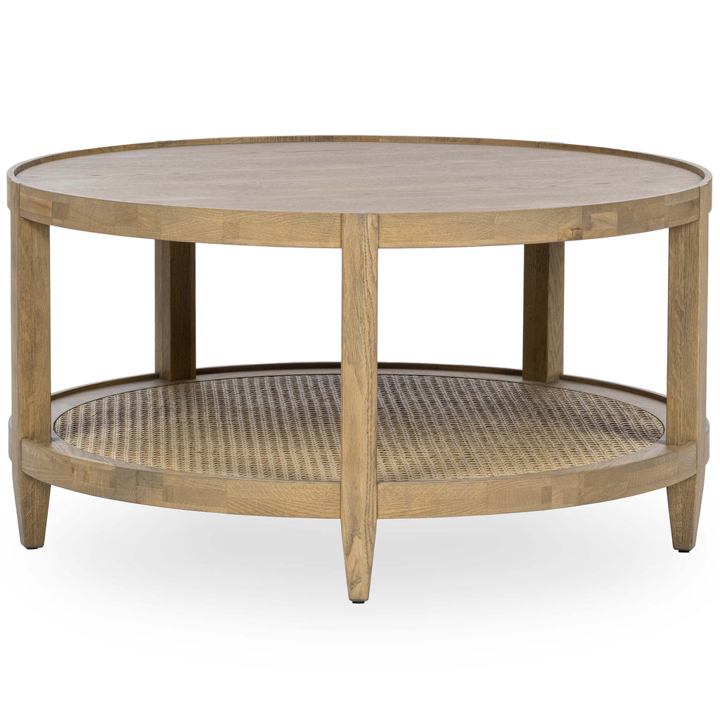 Devin Round Coffee Table, Khaki Mist – High Fashion Home