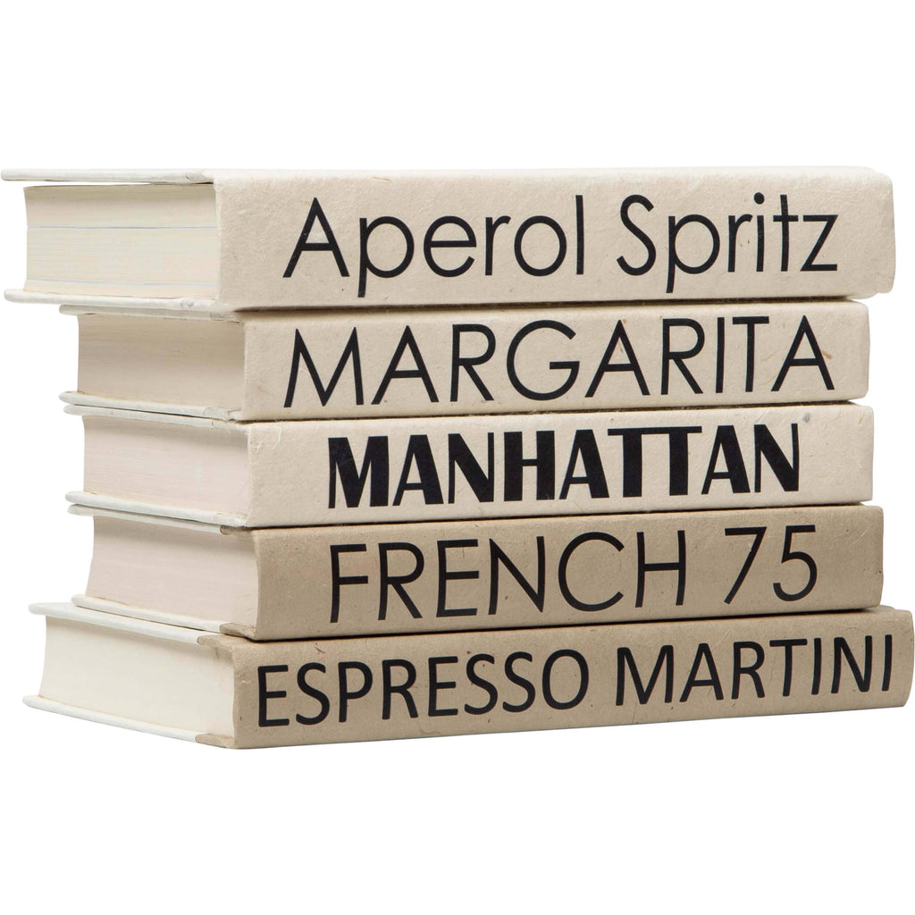 Mixology Stack of Books, Cream/Taupe – High Fashion Home