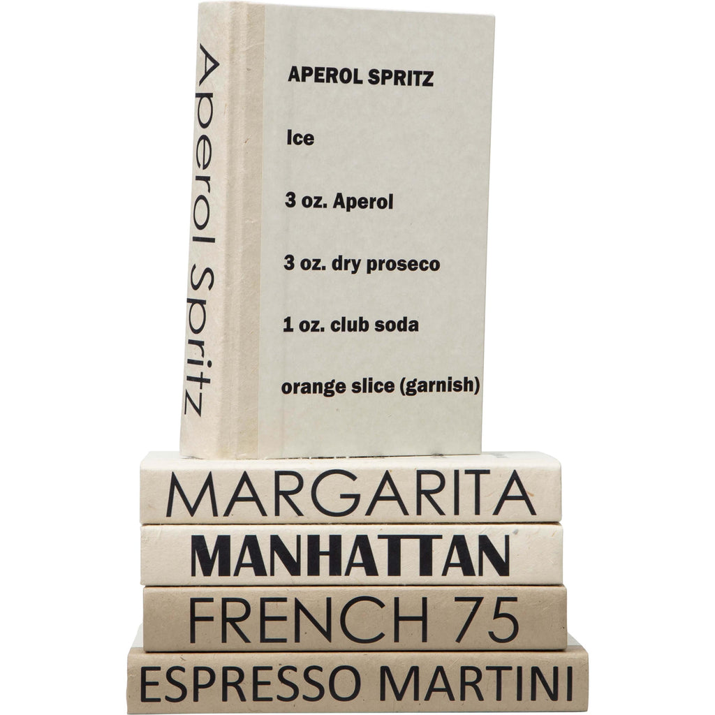 Mixology Stack of Books, Cream/Taupe – High Fashion Home