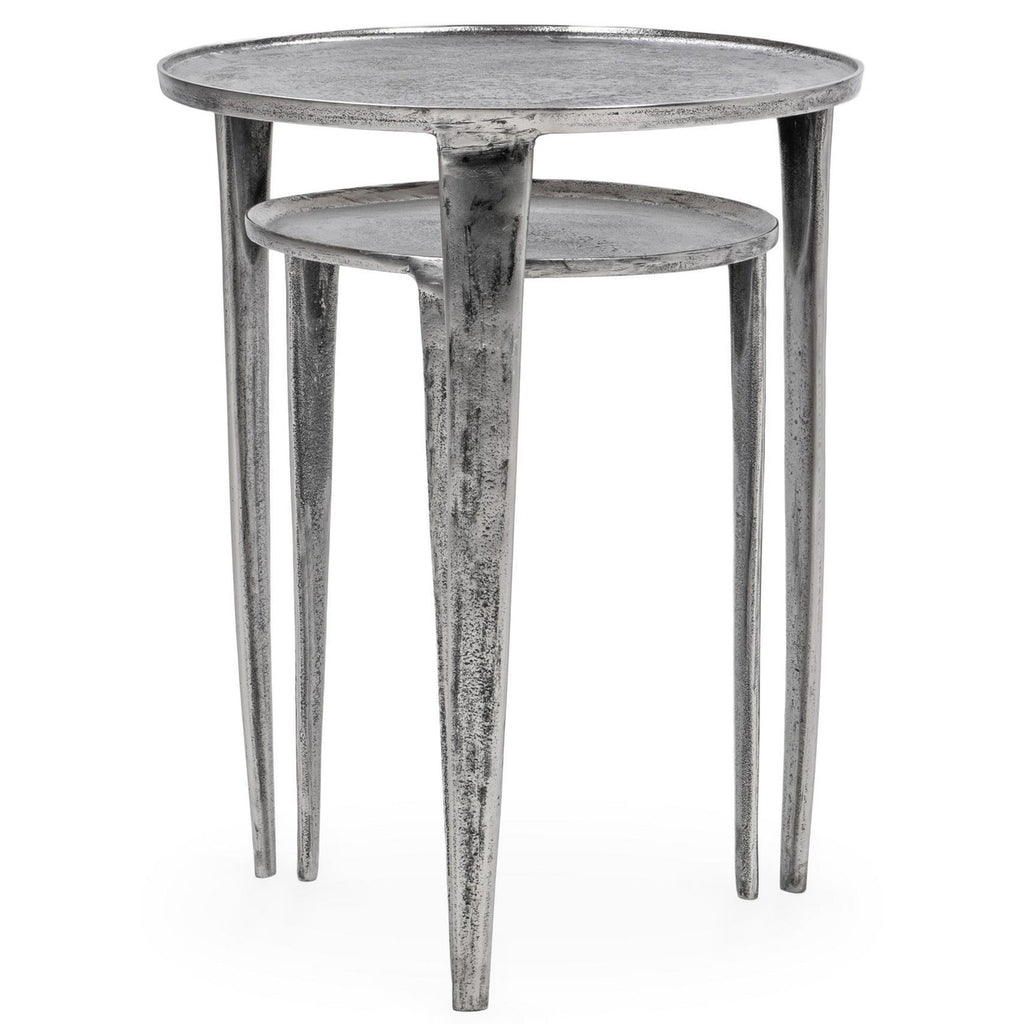 Elinor Nesting Accent Tables, Nickel, Set of 2 – High Fashion Home