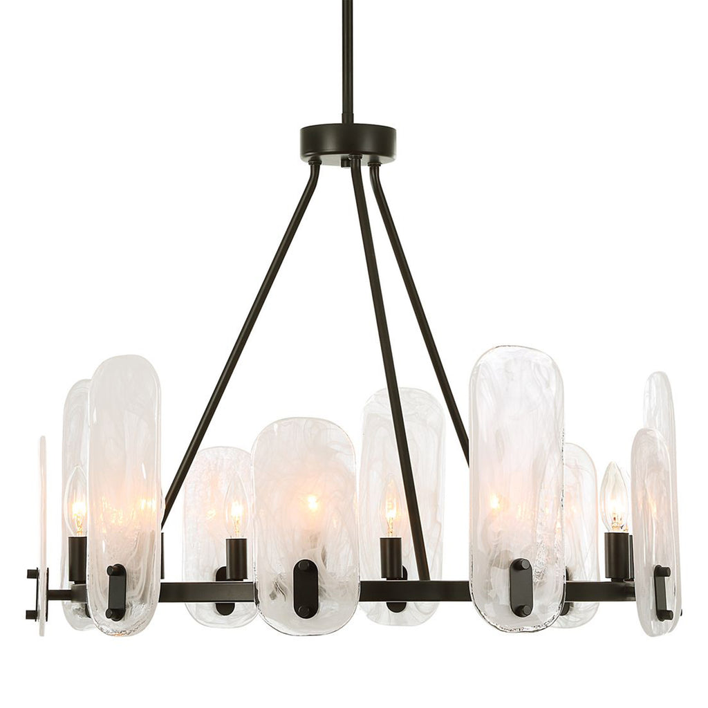 Ellipse 10 Light Chandelier, Dark Bronze – High Fashion Home
