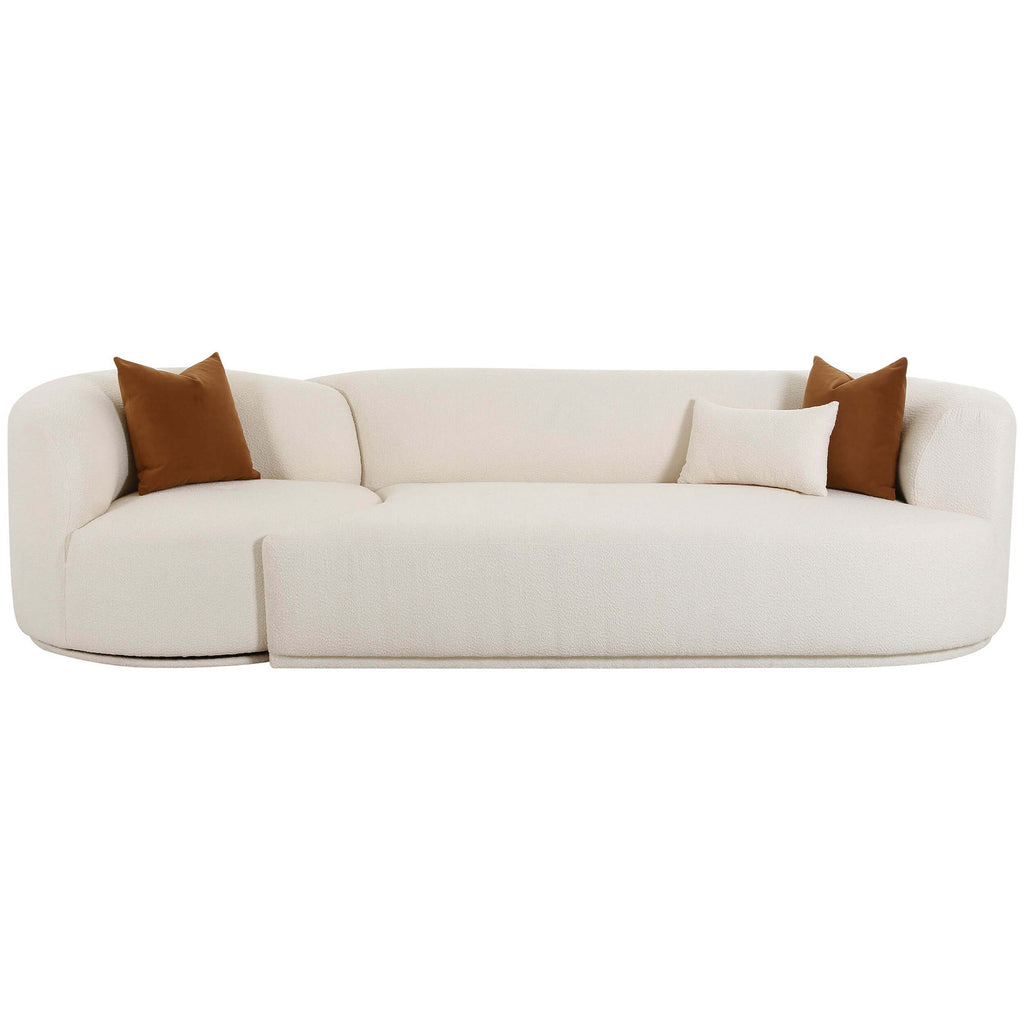 Fickle Boucle 2 Piece Modular RAF Sofa, Cream – High Fashion Home