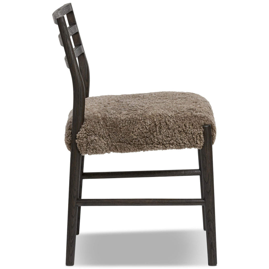 Glenmore Dining Chair, Taupe Shearling/Light Carbon, Set of 2 by Four ...
