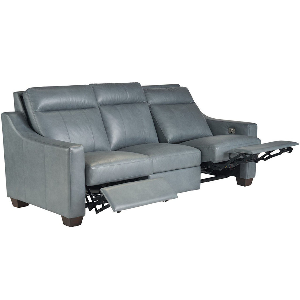 Higgins Leather Power Motion Sofa, Blue Gray – High Fashion Home