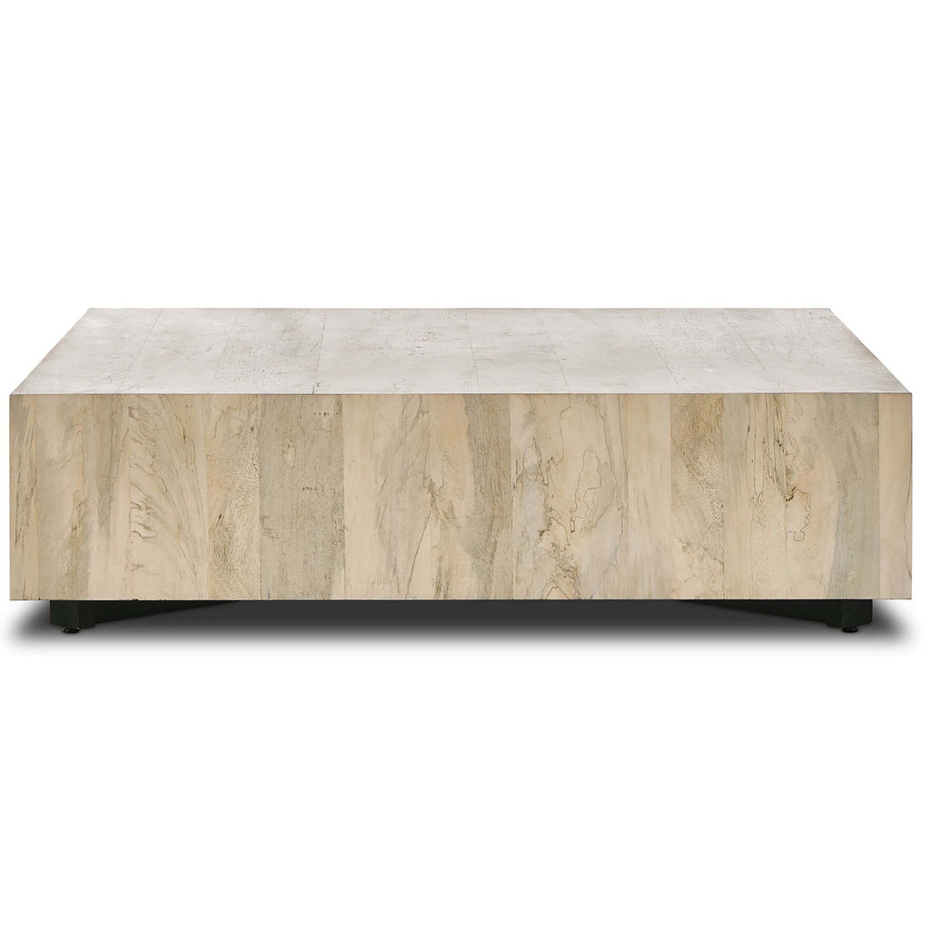 Hudson Large Square Coffee Table, Bleached – High Fashion Home