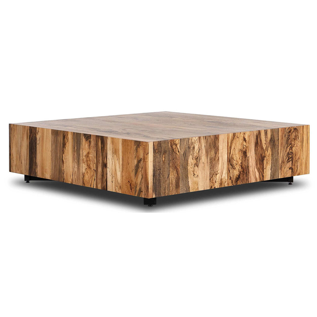 Hudson Large Square Coffee Table, Spalted Primavera by Four Hands ...