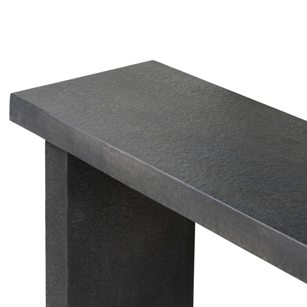 Huesca Outdoor Console Table, Distressed Graphite by Four Hands – High ...