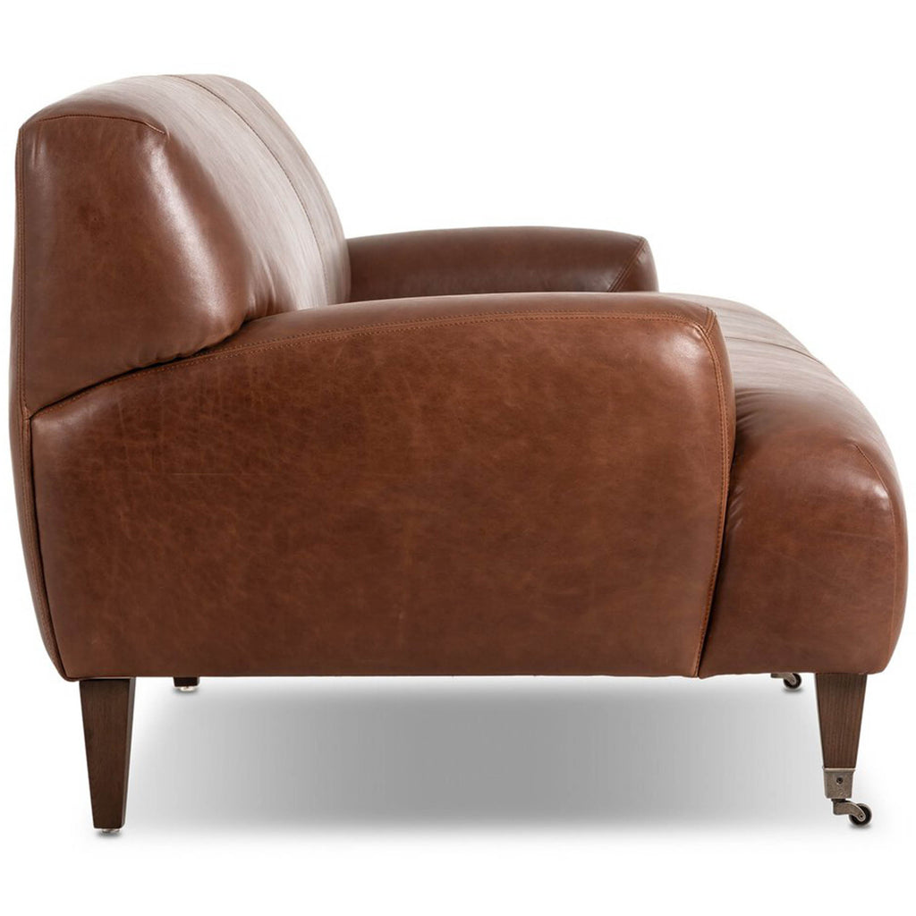 Kent Leather Sofa, Dulane Mahogany by Amber Lewis x Four Hands – High ...