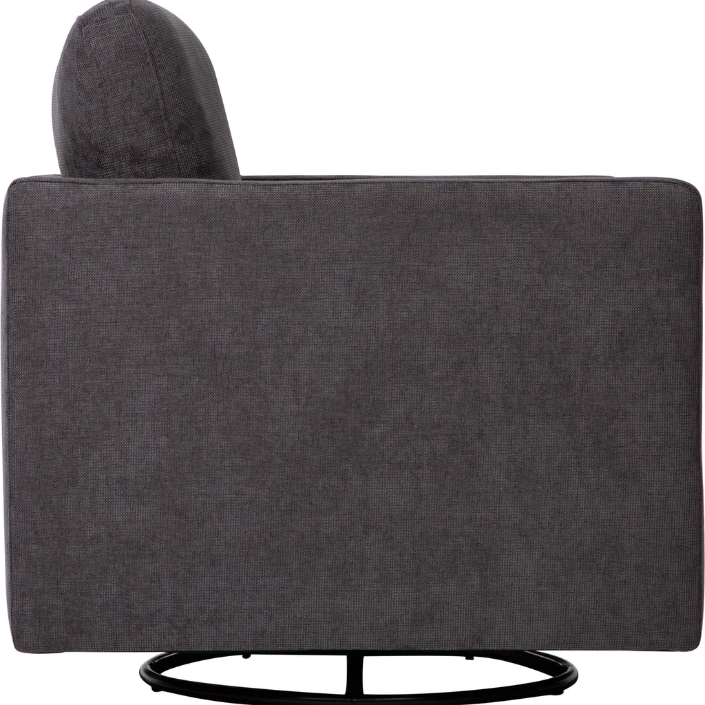 Layne Swivel Chair, Helio Smoke – High Fashion Home