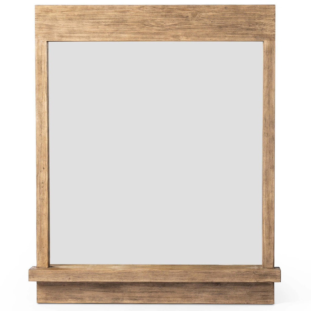Ledge Wall Mirror, Distressed Light Pine by Four Hands – High Fashion Home