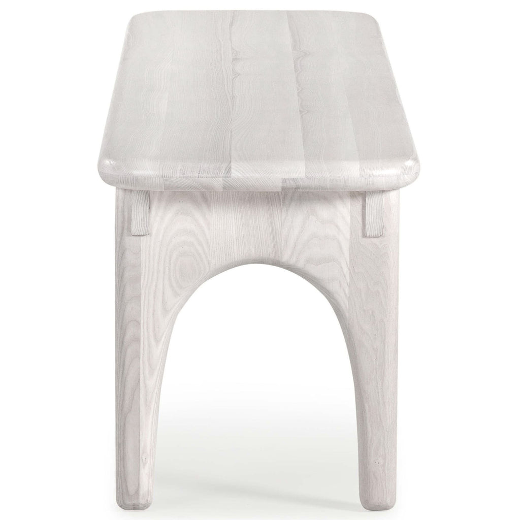 Luna Dining Bench, Whitewash – High Fashion Home