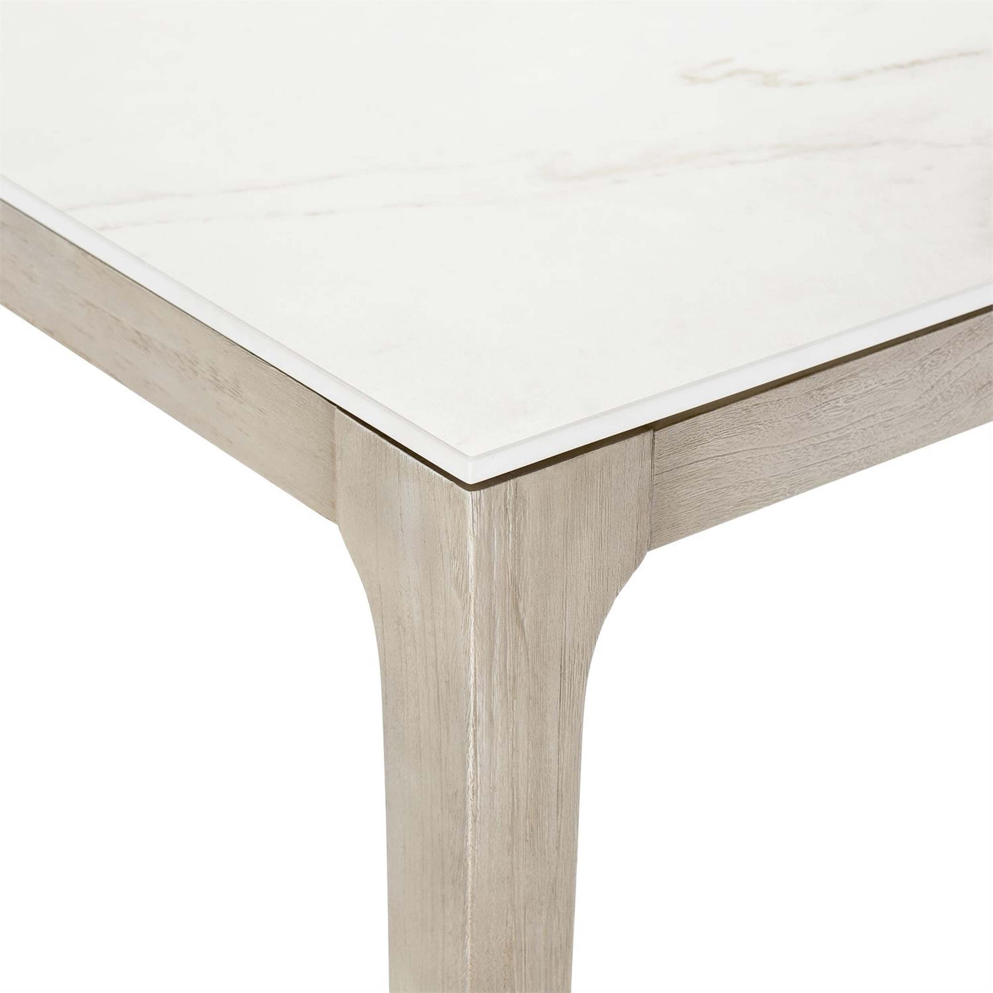 Marbella Outdoor Gathering Table, White Shell – High Fashion Home