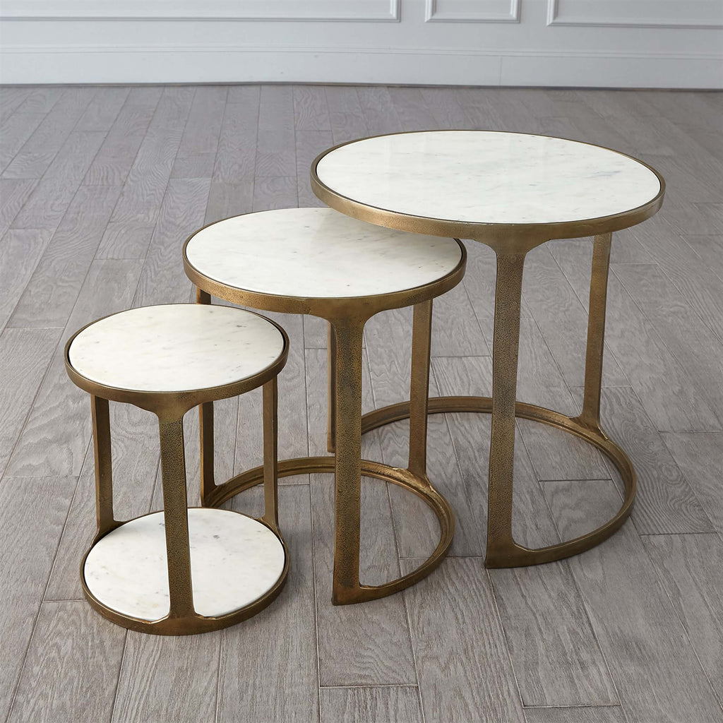 Marble Top Nesting Tables, Set of 3 – High Fashion Home