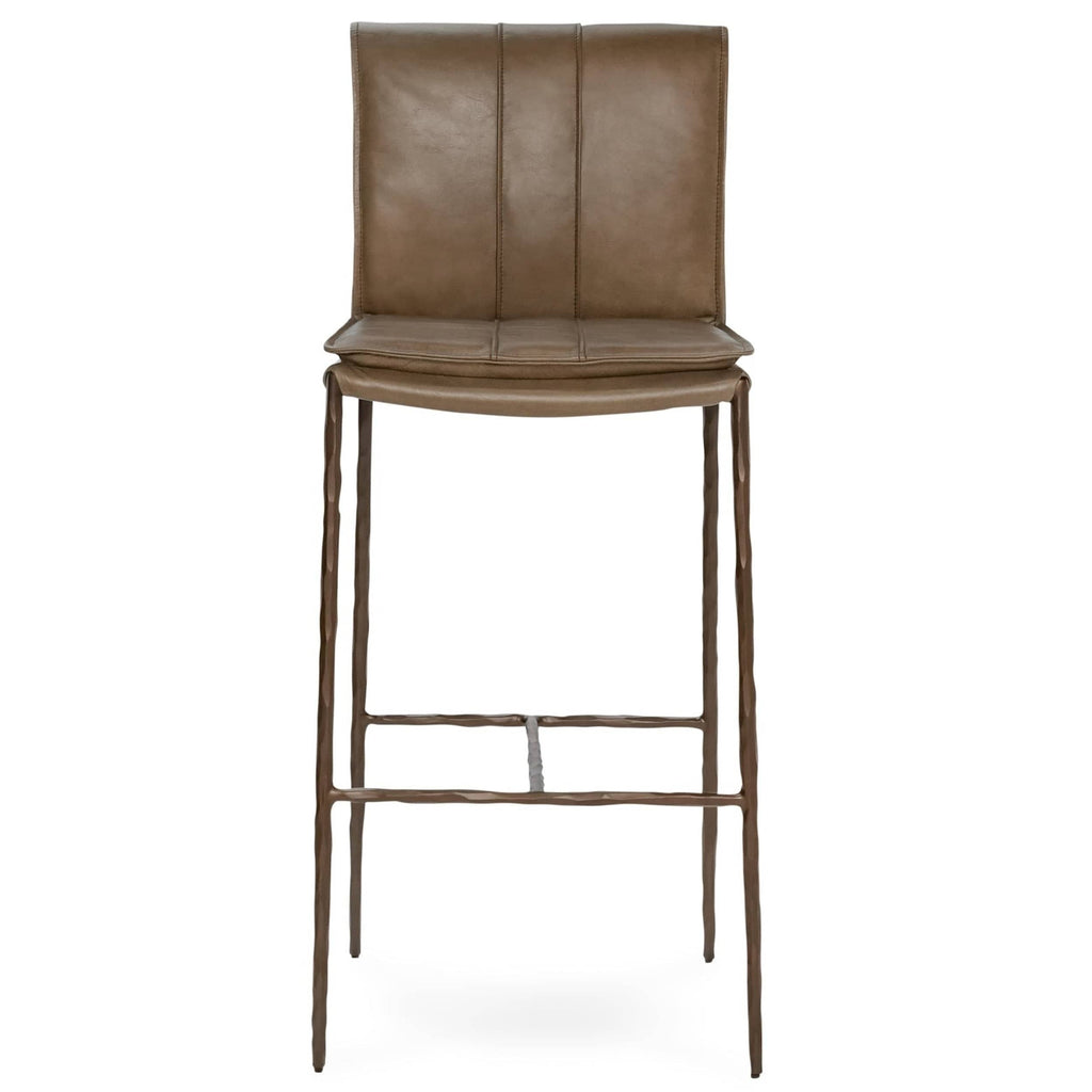Mayer Leather Bar & Counter Stool, Adobe Tan – High Fashion Home